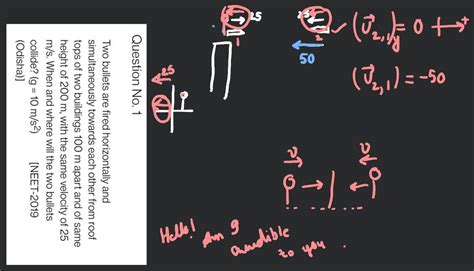 Two Bullets Are Fired Horizontally And Simultaneously Towards Each Other