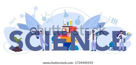Science Typographic Header Concept Idea Education Stock Vector Royalty