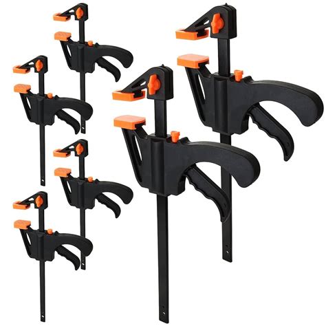 Pocket Hole Jig 6 Heavy Duty Spring Loaded Bar Clamps One Handed