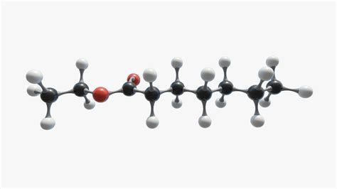 3d Ethyl Heptanoate Molecule With Pbr 4k 8k Model Turbosquid 1943692