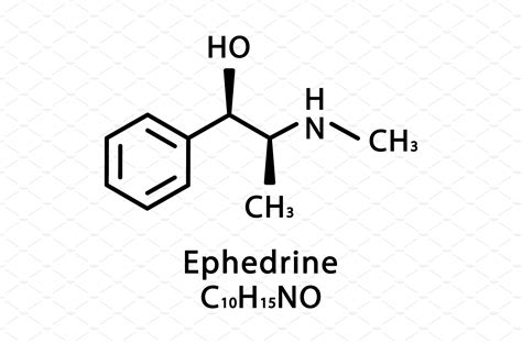 Ephedrine Molecular Structure Vector Graphics ~ Creative Market