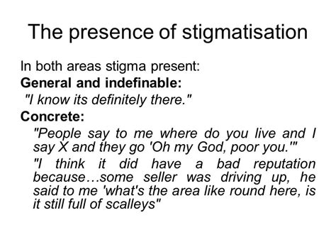 Neighbourhood Image Reputation And Stigma Implications For Policy
