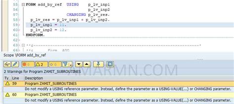 ABAP Modularization Technique Subroutines Amarmn