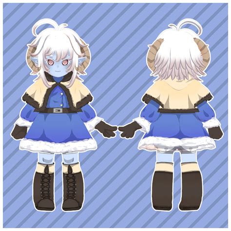 Vroid Model Yeti Chibi Girl Pinky Etsy