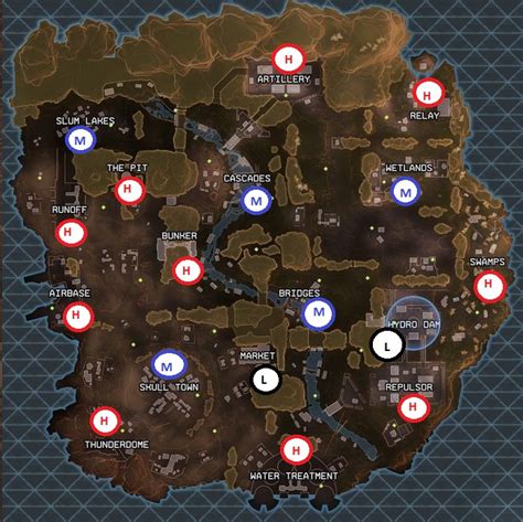 Apex Legends Map With High Tier Locations Marked