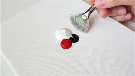 3가지 색으로 겨울 새 그리는 법 초보자를 위한 아크릴화 Youtube