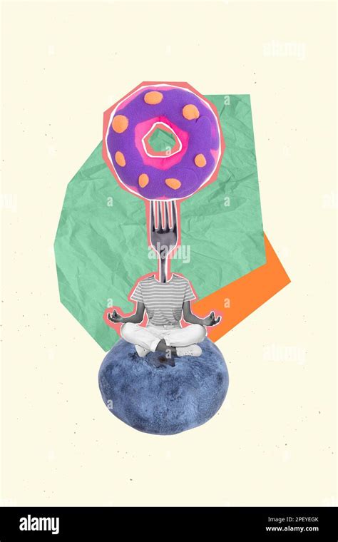 Art Template Collage Placard Opening New Cafeteria Cheap Delicious Yummy Glazed Donuts Fork Head