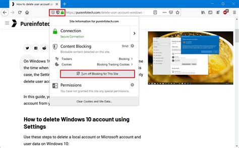 How To Disable ‘content Blocking Per Website In Firefox Pureinfotech