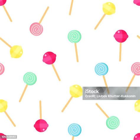 롤리팝 패턴입니다 달콤한 사탕 배경입니다 롤리팝 텍스처 만화 벡터 일러스트 레이 션 배경 주제에 대한 스톡 벡터 아트 및 기타 이미지 배경 주제 사탕 공휴일 Istock