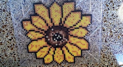 Perler Bead Sunflower Plastic Canvas Box Patterns Plastic Canvas Coasters Plastic Canvas