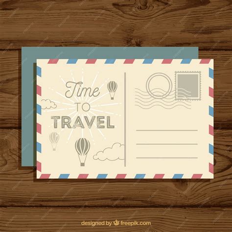 Premium Vector Travel Postcard In Vintage Style