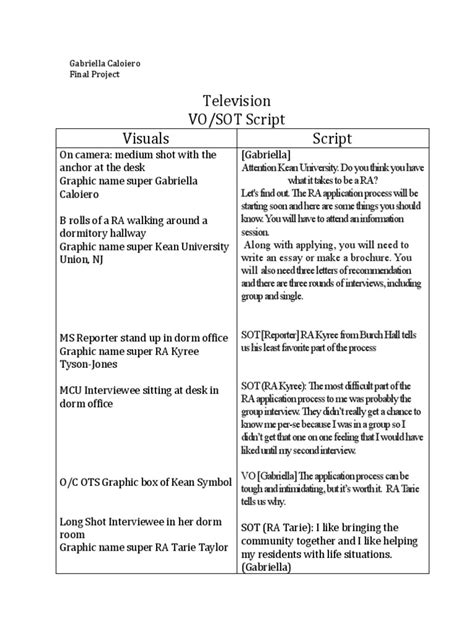 Television Vosot Script Visuals Script Gabriella Caloiero Final