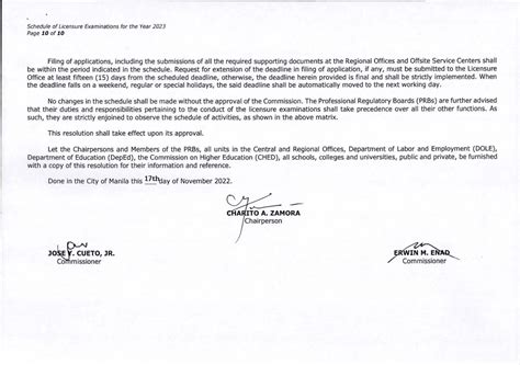 2023 Prc Board Exam Schedule Date Of Exams Opening And Deadline Of Filing