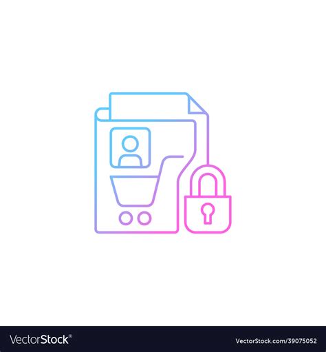 Consumer Data Privacy Gradient Linear Icon Vector Image