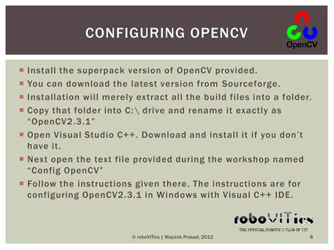 Robocv Module 2 Introduction To Opencv And Matlab Pptx