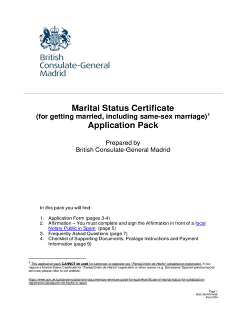 Fillable Online Marital Status Certificate For Parejaunin De Hecho Fax Email Print Pdffiller