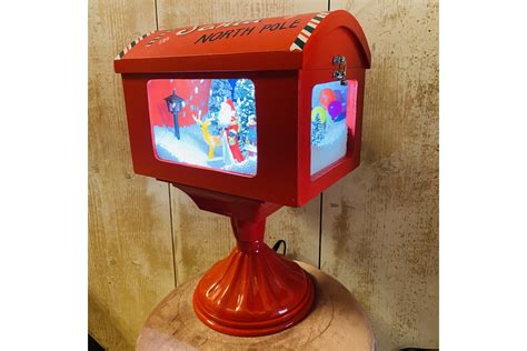 Mini Mailbox ΧΡΙΣΤΟΥΓΕΝΝΙΑΤΙΚΟ ΧΙΟΝΙ ΦΩΤΑΚΙΑ ΜΟΥΣΙΚΗ 27 5 20 40cm Red Cd23 Myx20