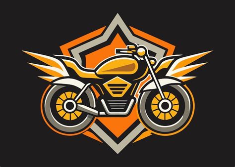 A Motor Cycle Symbol Logo Vector Design Premium AI Generated Vector