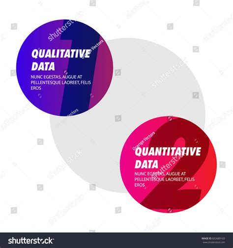 Qualitative Data Versus Quantitative Data Text Stock Vector Royalty
