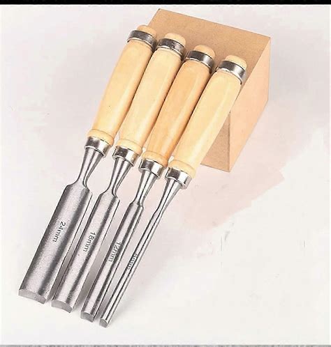 4 Piece Half Round Chisel Set For Woodworking Semicircular Gouge