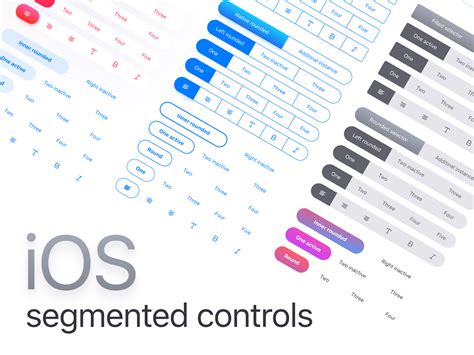 Figma Ios App Templates · Segmented Components By Roman Kamushken On