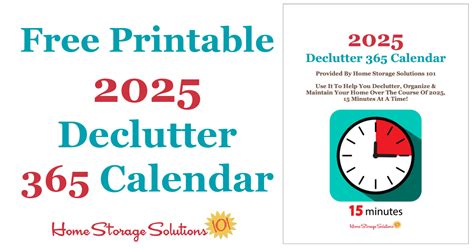 Declutter 365 Calendar 2025 Pdf Lucas S Longford