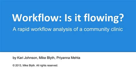 Clinic Workflow Observations Ppt