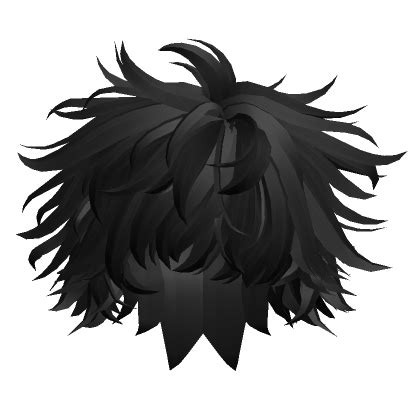 Wolf Cut Messy Mullet Hair In Black Roblox Id Code