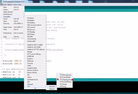 TFT Example Electronics Lab