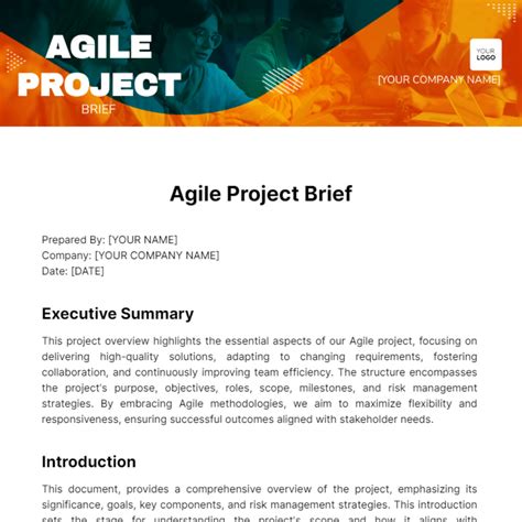 Free Agile Project Brief Template To Edit Online Free Agile Project Brief Template To Edit Online
