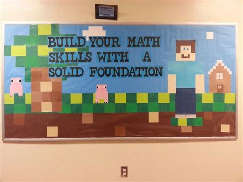 Minecraft Bulletin Board Minecraft Bulletin Board Classroom Themes