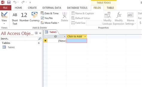 how to create a table in ms access 2013 computer hindi notes