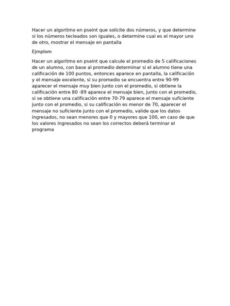 Algoritmos En Pseint Para Principiantes Pdf Algoritmos