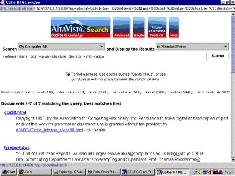 The HTML Windows With Query Results Download Scientific Diagram