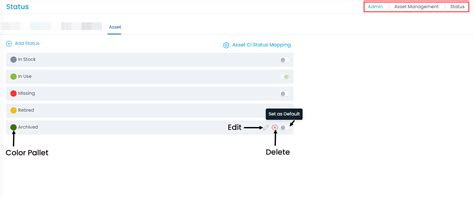 Asset Status Serviceops