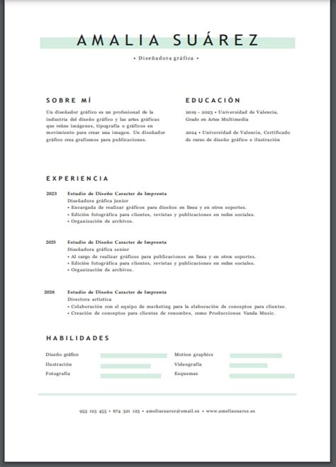 10 Mejores Plantillas De Curriculum En Word Para Rellenar 2025
