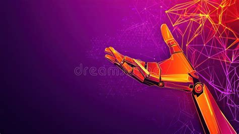 Futuristic Robotic Hand Ai Technology Digital Innovation Network Connection Abstract Background