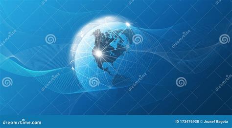 Abstract Blue Minimal Style Cloud Computing Networks Structure