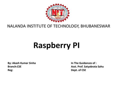 Raspberry Pi Seminar Pptx