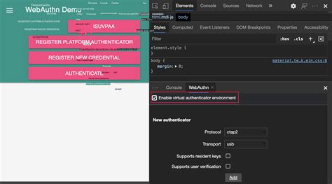 Emular Autenticadores Y Depurar Webauthn Microsoft Edge Developer