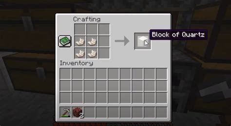 How To Make Block Of Quartz Minecraft Recipe