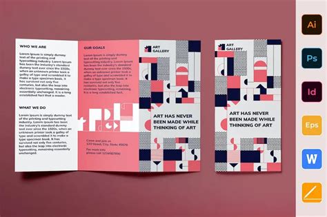 10 Stunning Art Gallery Exhibition Museum Brochure Templates That