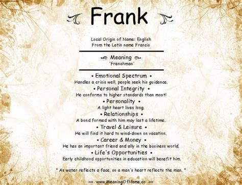 French Name For Frank