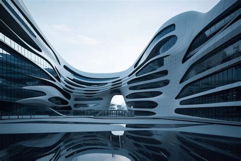 Premium Photo Streamlined Technology Exterior Design Building