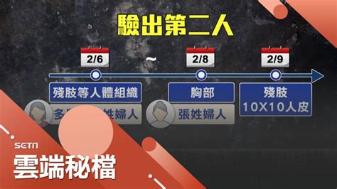 證實第2人遇害 DNA驗出張姓婦人胸部組織 今再撈出部分遺骸殘肢 泡水浮腫將送DNA檢驗記者 翁郁雯 洪榮斌 黃大衛社會大小事