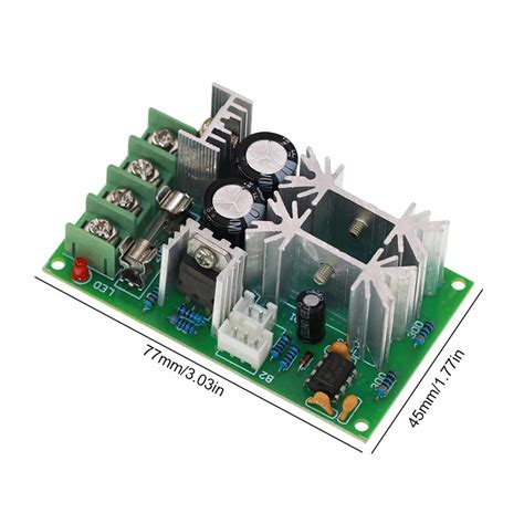 Pwm Motor Speed Controller Dc 10 60v 20a 1200w 25khz Dc Motor Regulator Module With Heat