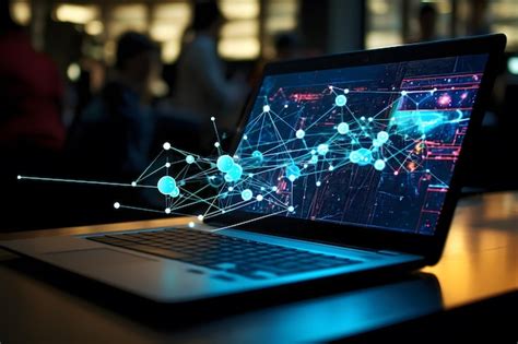 Premium Photo A Coding Laptop Shows Code On The Screen Detailed Worldbuilding Data Visualization