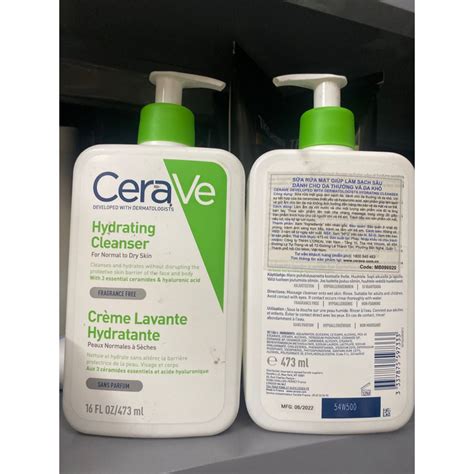 Sữa Rửa Mặt Ceravee Hydrating Cleanser Giúp Làm Sạch Và Cấp Ẩm Dành Cho Da Thường Và Da Khô