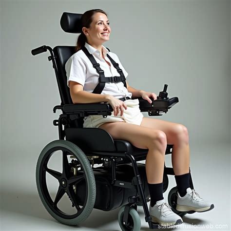 Office Lady In Electric Wheelchair Stable Diffusion Online