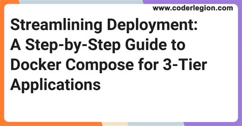 Streamlining Deployment A Step By Step Guide To Docker Compose For 3